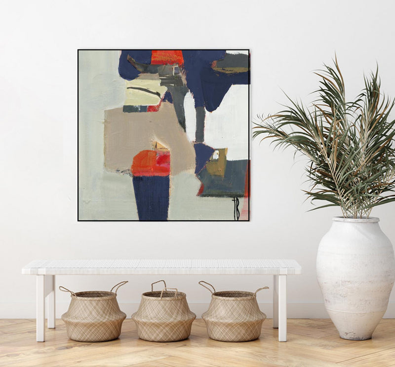 Œuvre d’art murale sur toile encadrée noire « Orange Crush V9 » 20 ... | Brick