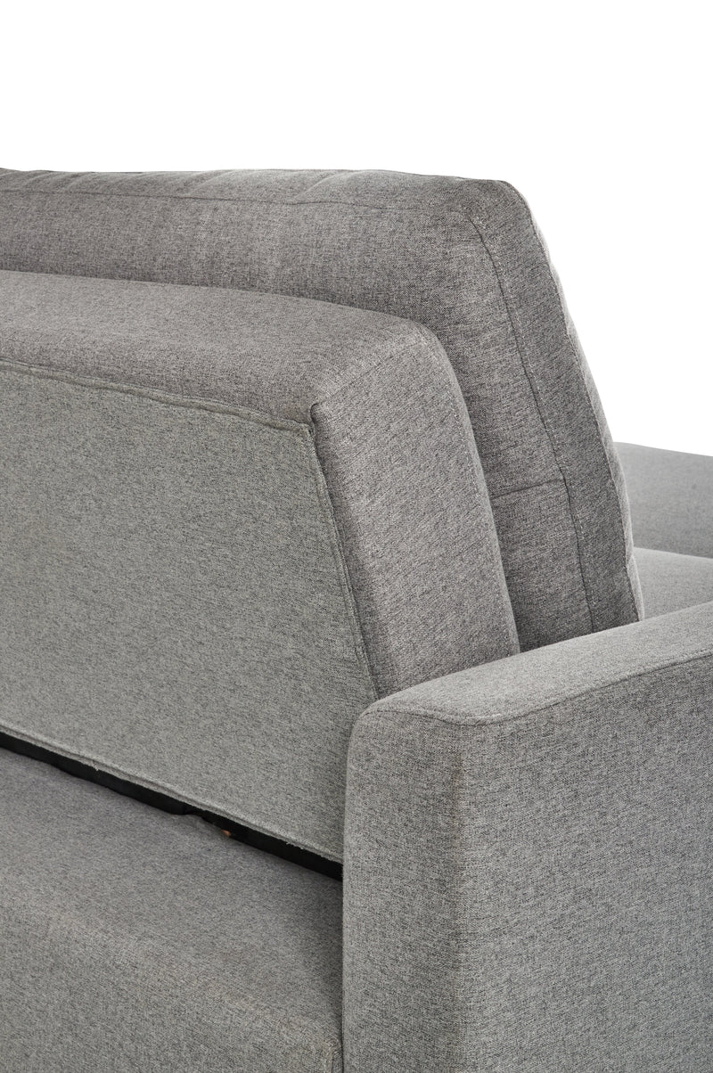 Sofa-lit Wilson en tissu d'apparence lin - gris Solis | Brick